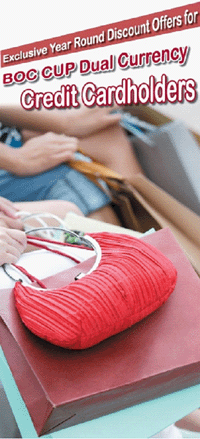 Exclusive Year Round Discount Offer for BOC CUP Dual Currency Credit Card